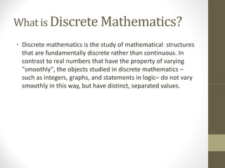 Intro to Discrete Mathematics | PPT