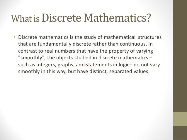 Intro to Discrete Mathematics