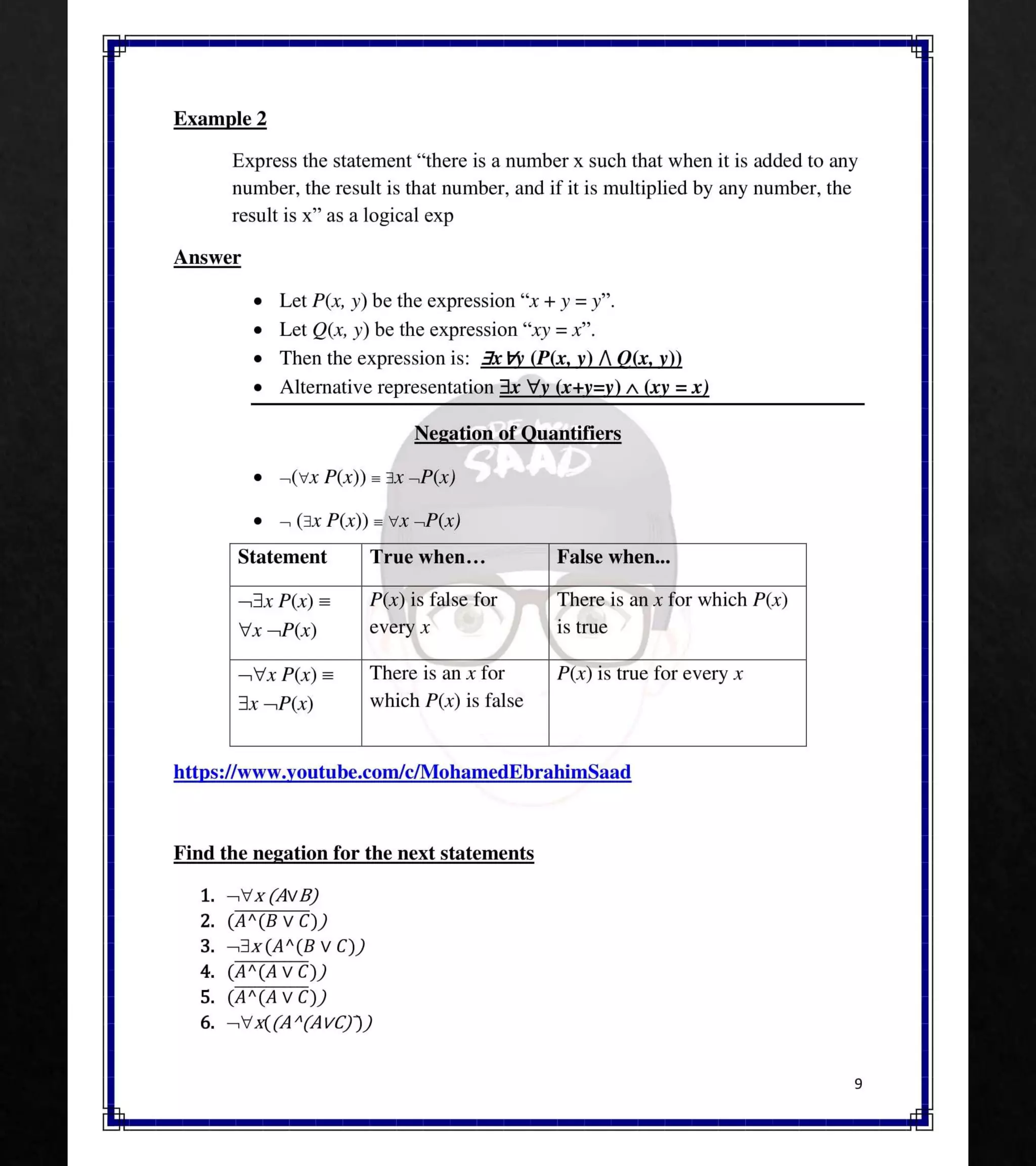 Discrete Math Predicate and Quantifier | PDF