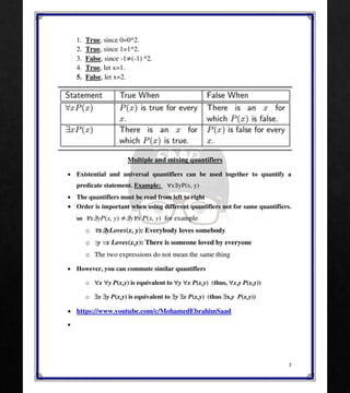 Discrete Math Predicate and Quantifier | PDF