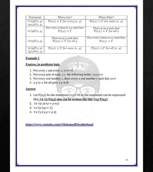 Discrete Math Predicate and Quantifier | PDF
