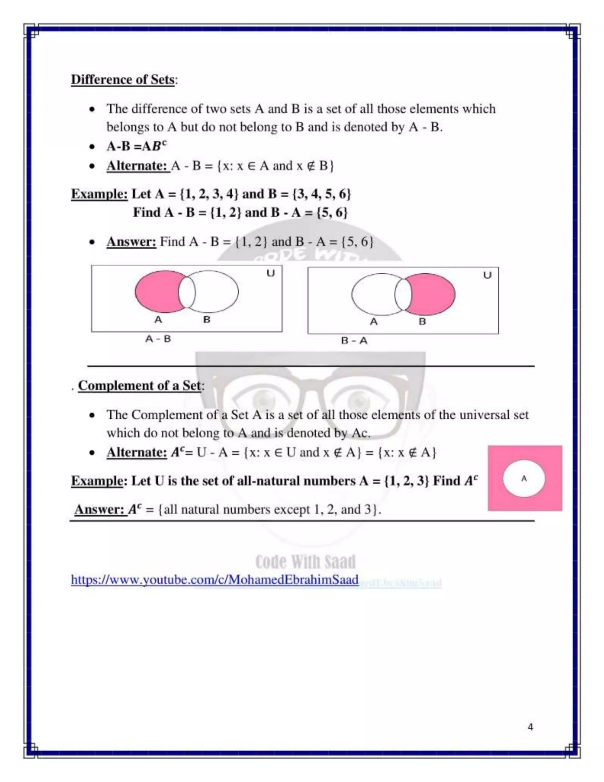 Discrete Math Sets المجموعات | PPTX