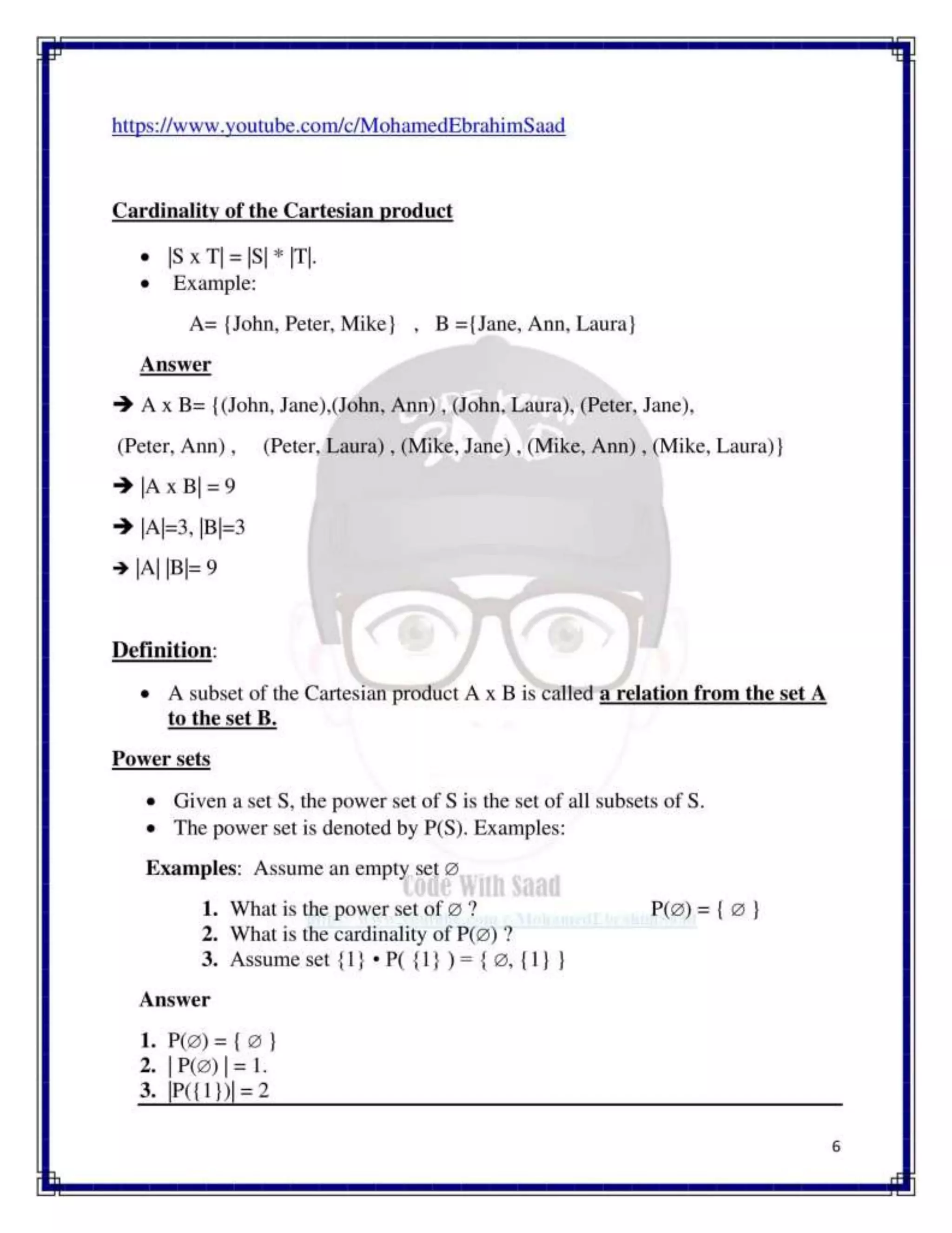 Discrete Math Sets المجموعات | PPTX