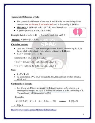 Discrete Math Sets المجموعات | PPTX