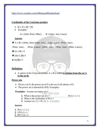Discrete Math Sets المجموعات | PPTX