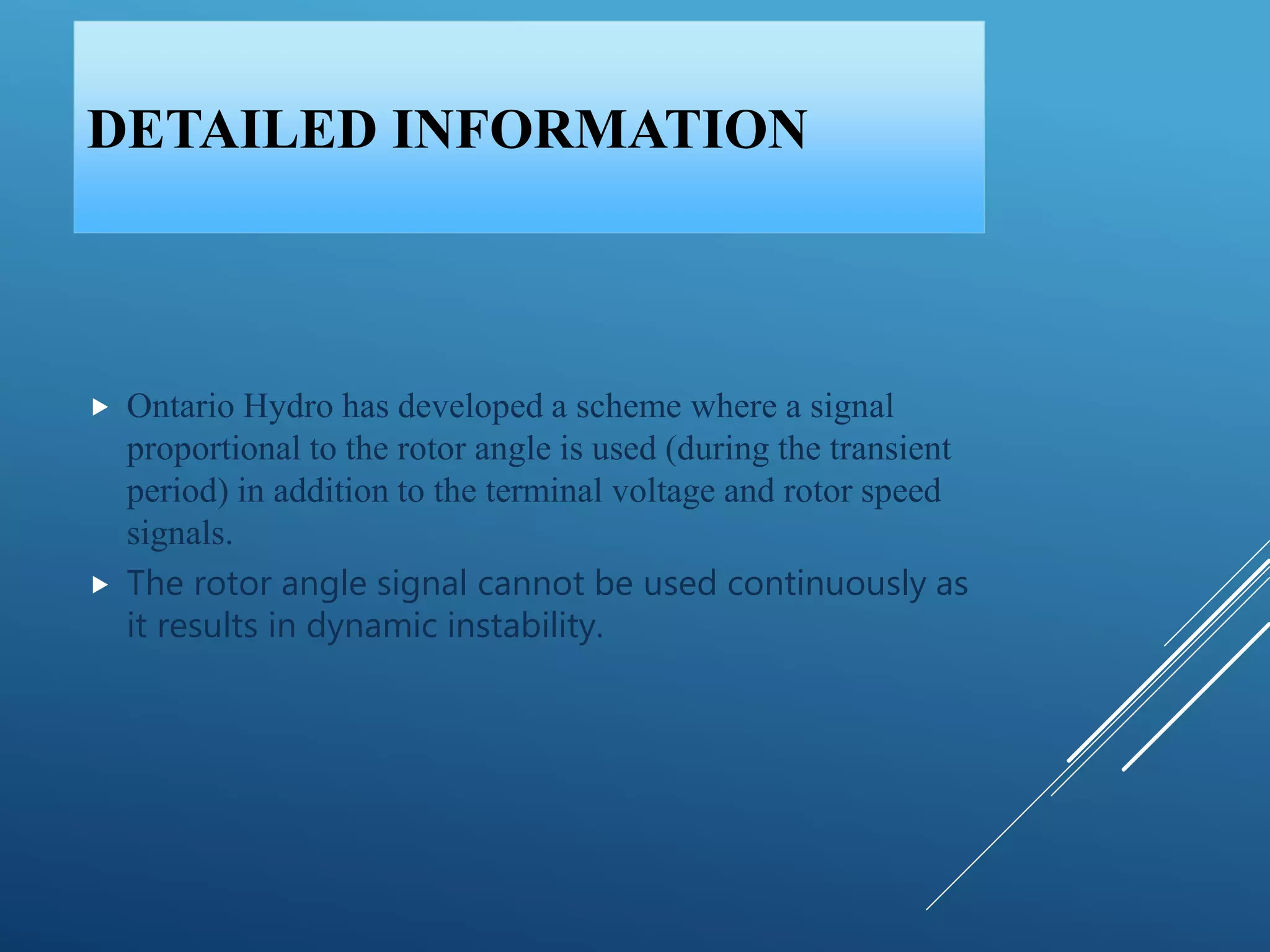 Discrete control of excitation system | PPT