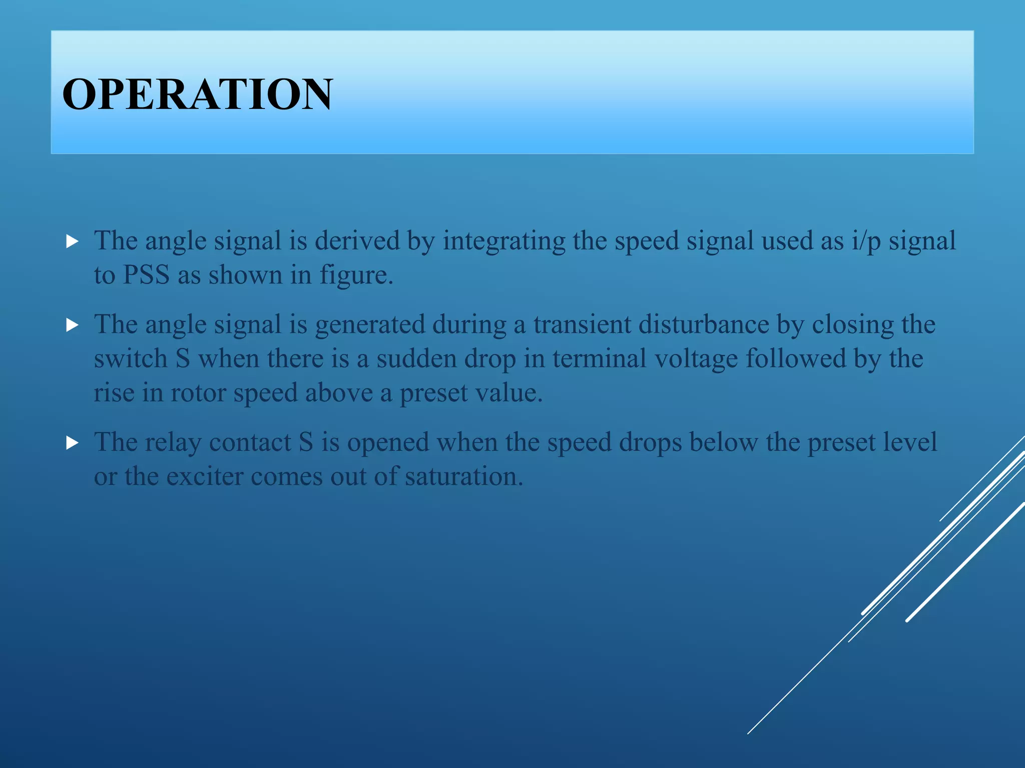 Discrete control of excitation system | PPT