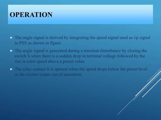 Discrete control of excitation system | PPT