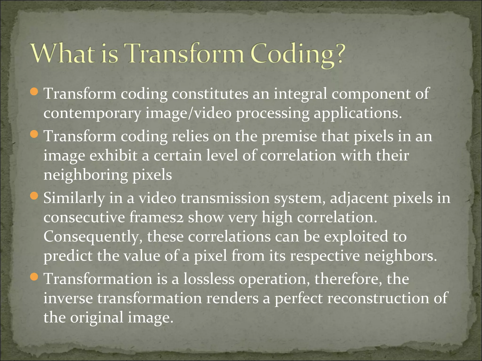 Discrete cosine transform | PPT