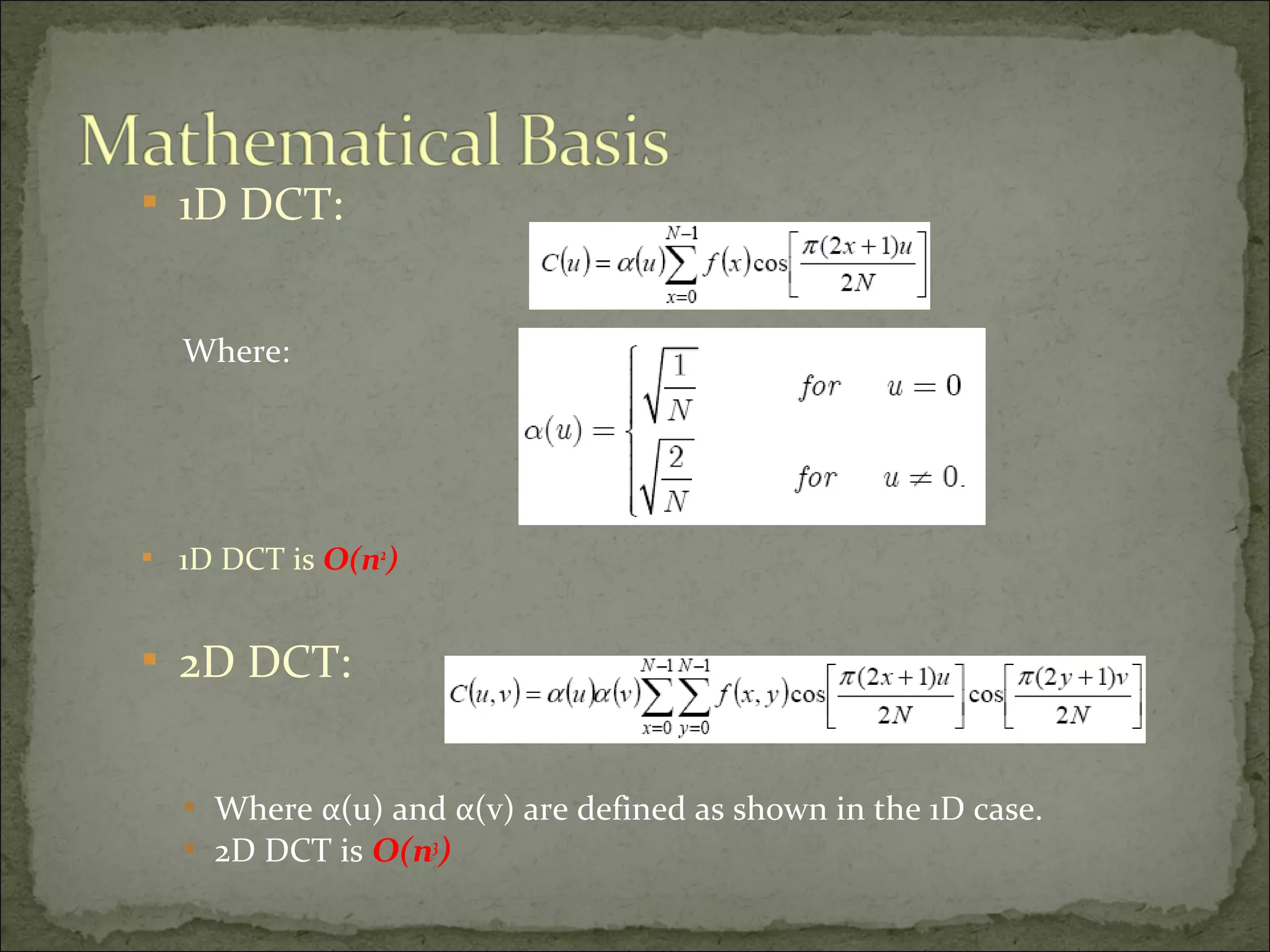 Discrete cosine transform | PPT