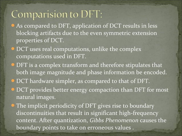 Discrete Cosine Transform Ppt