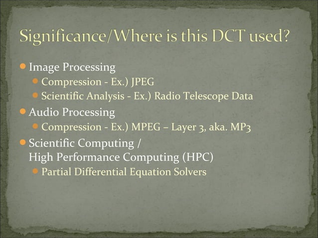 Discrete cosine transform | PPT | Web Development | Internet