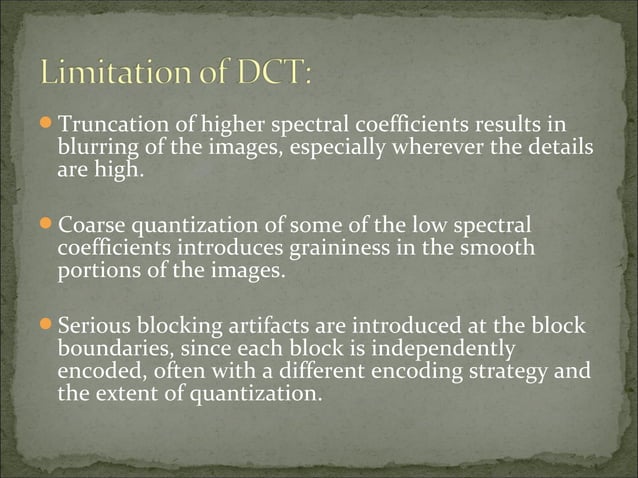 Discrete cosine transform | PPT | Web Development | Internet