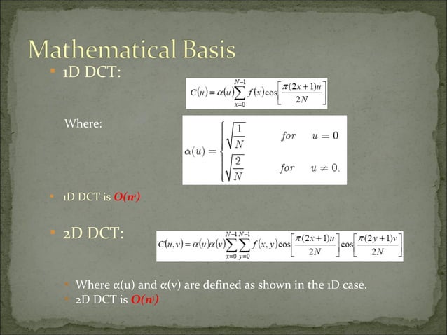 Discrete cosine transform | PPT