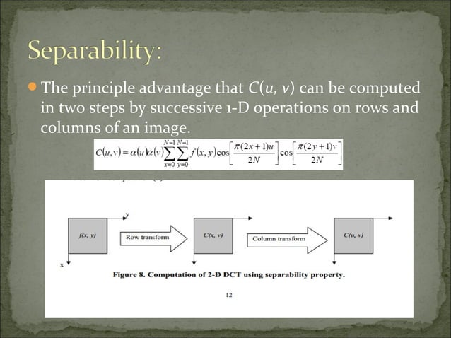 Discrete cosine transform | PPT | Web Development | Internet