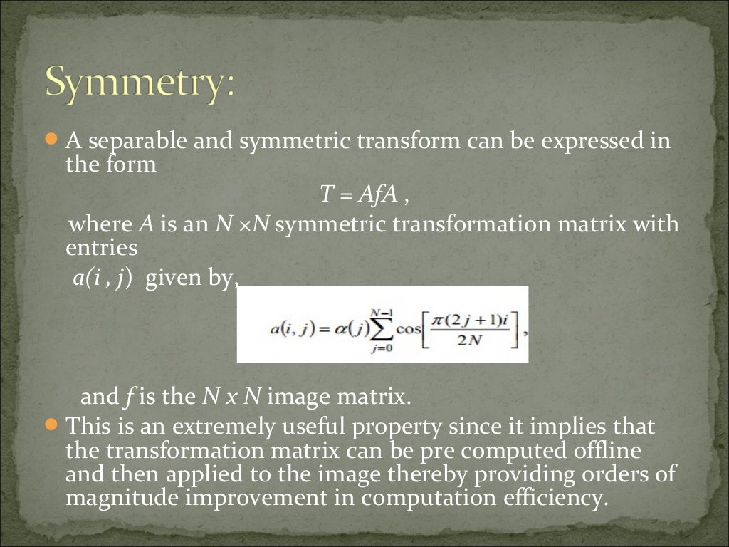 Discrete Cosine Transform 