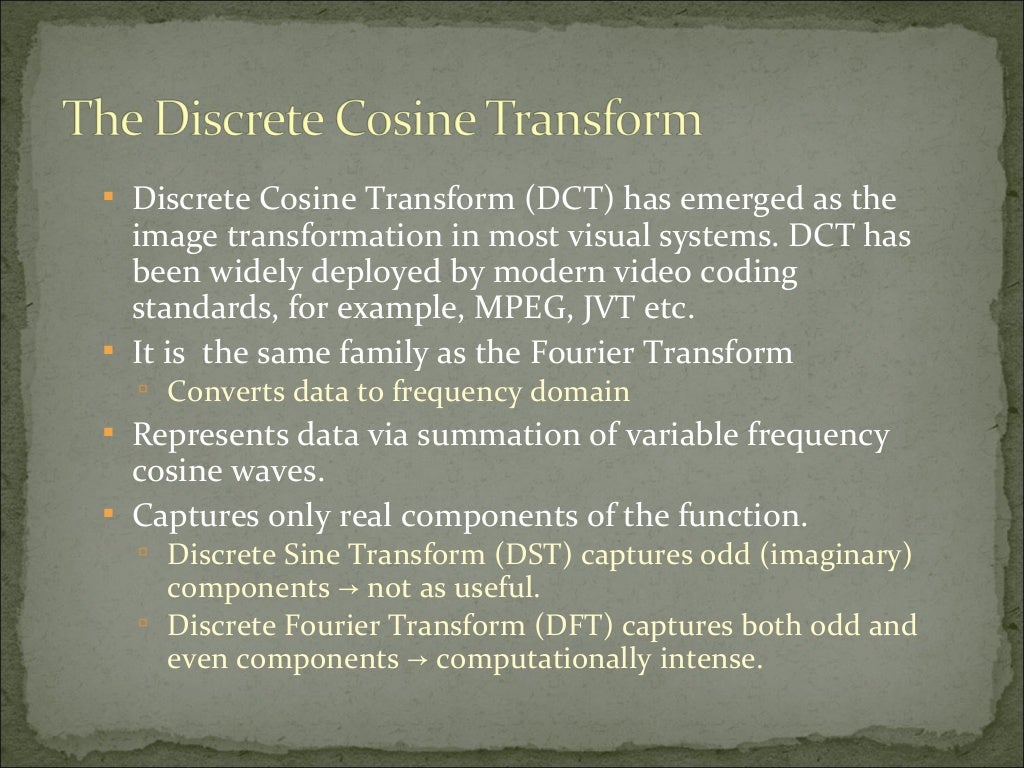 Discrete Cosine Transform