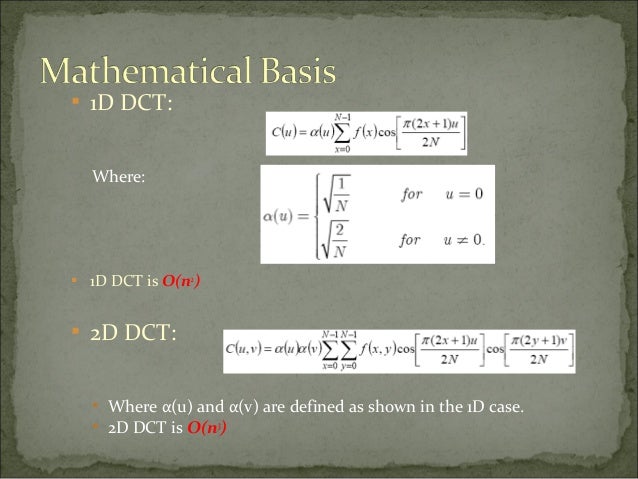 Discrete cosine transform