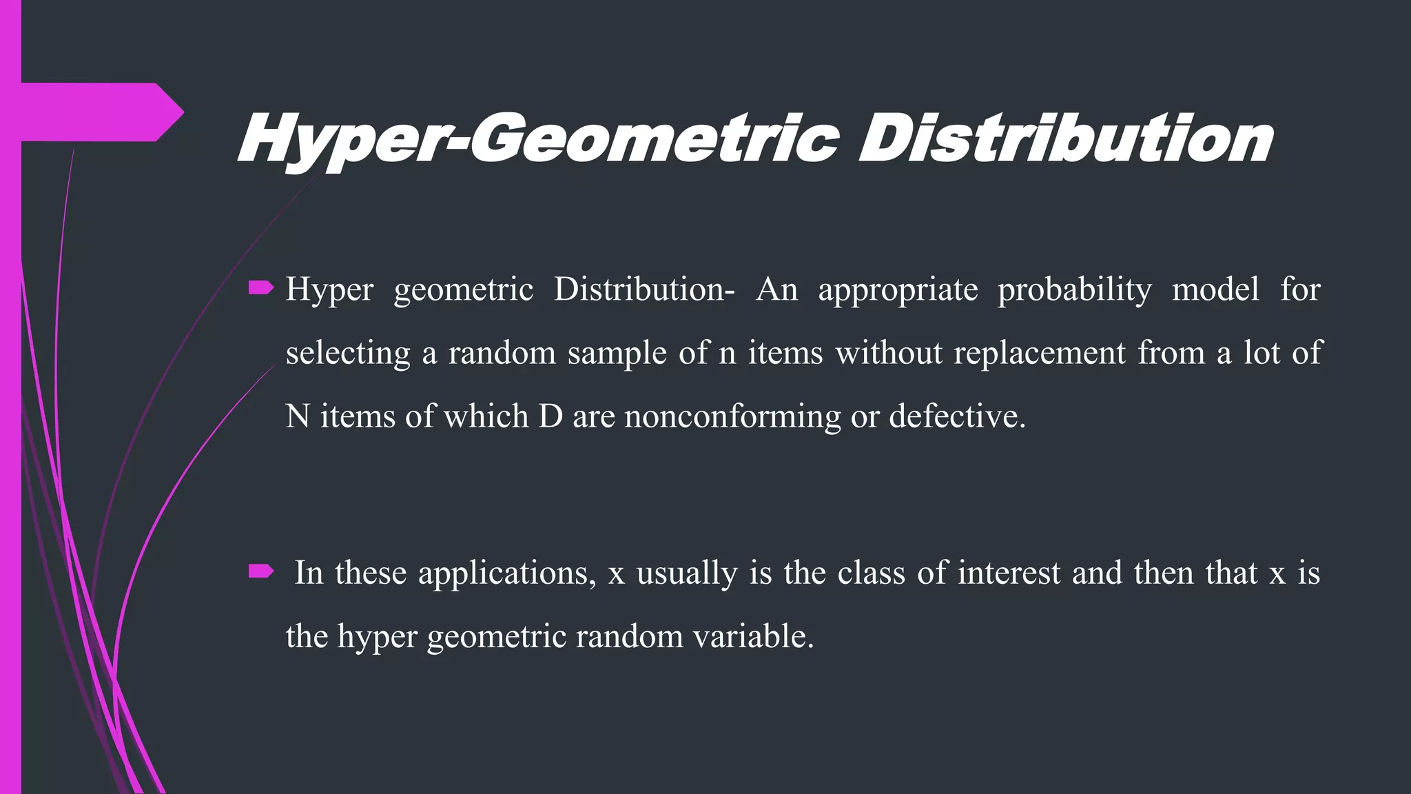 Discrete distributions: Binomial, Poisson & Hypergeometric distributions | PPTX