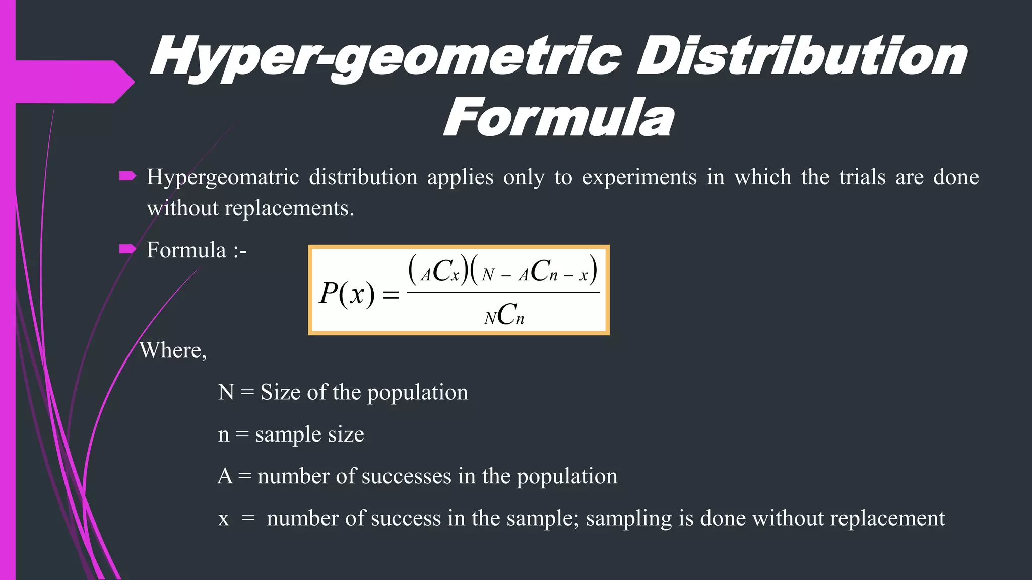 Discrete distributions: Binomial, Poisson & Hypergeometric ...
