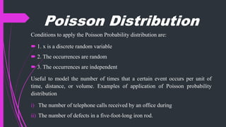 Discrete distributions: Binomial, Poisson & Hypergeometric ...