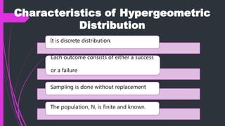 Discrete distributions: Binomial, Poisson & Hypergeometric distributions | PPTX