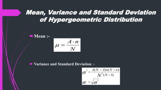 Discrete distributions: Binomial, Poisson & Hypergeometric distributions | PPTX