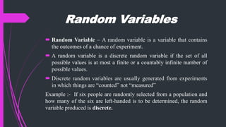Discrete distributions: Binomial, Poisson & Hypergeometric distributions | PPTX