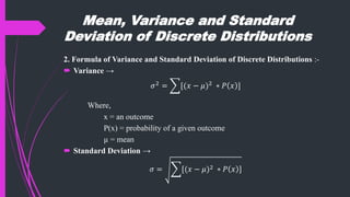 Discrete distributions: Binomial, Poisson & Hypergeometric distributions | PPTX
