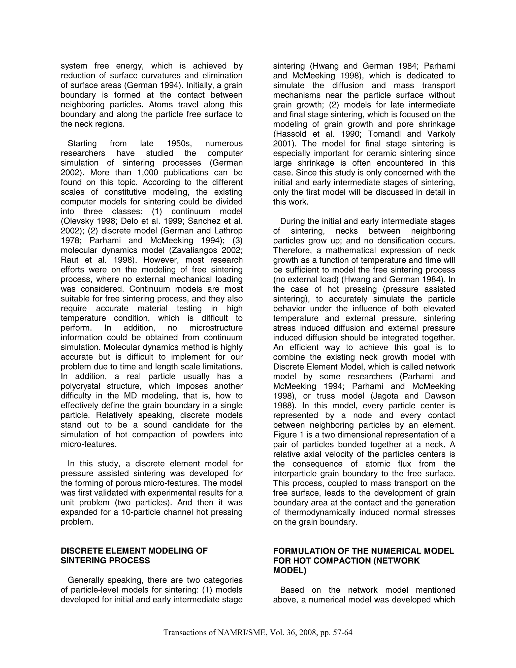 Discrete Element Modeling Of Micro Feature Hot Compaction Process Pdf