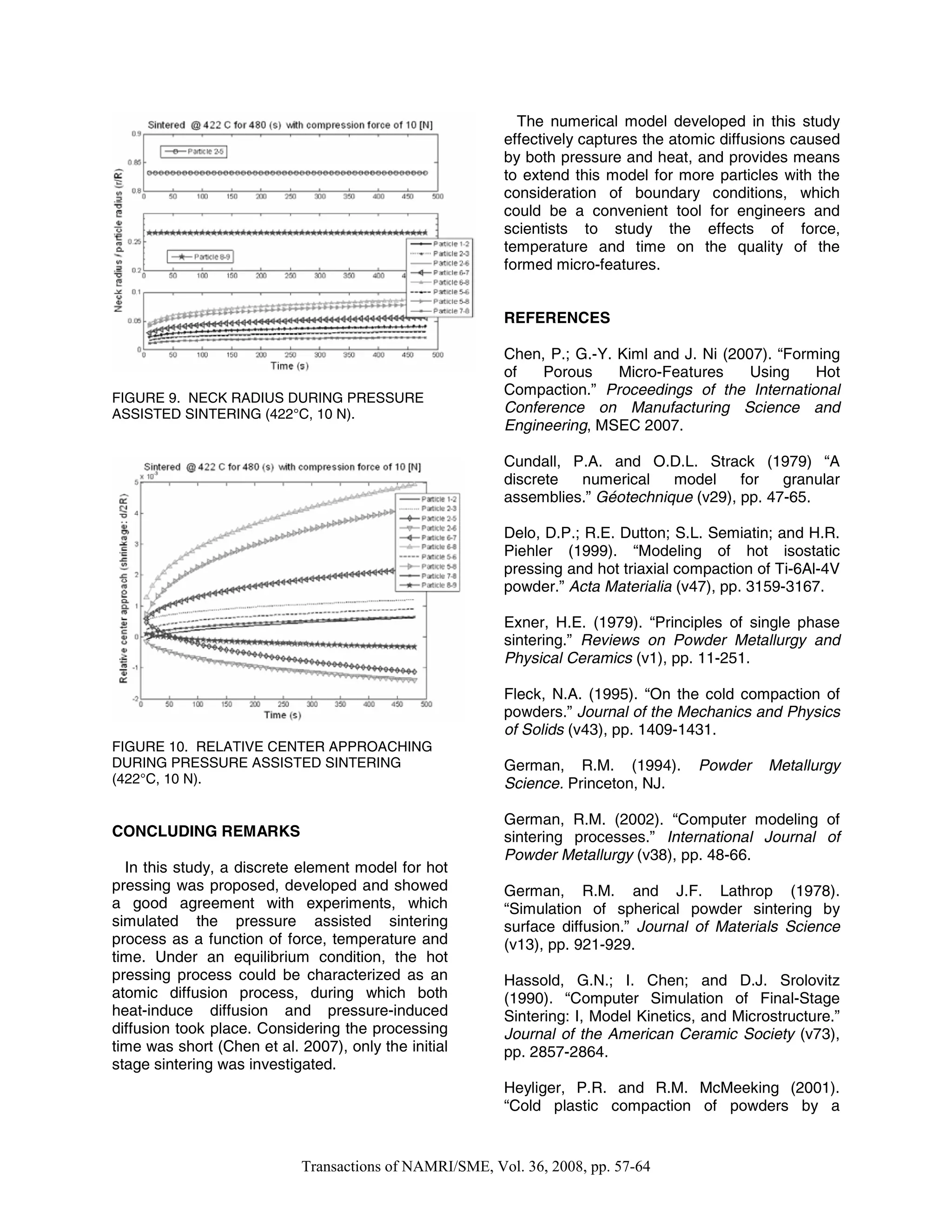 Discrete Element Modeling Of Micro Feature Hot Compaction Process Pdf