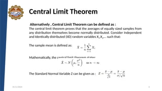 Understanding the Central Limit Theorem, Chebyshev's Inequality, and Markov's Inequality | PPT