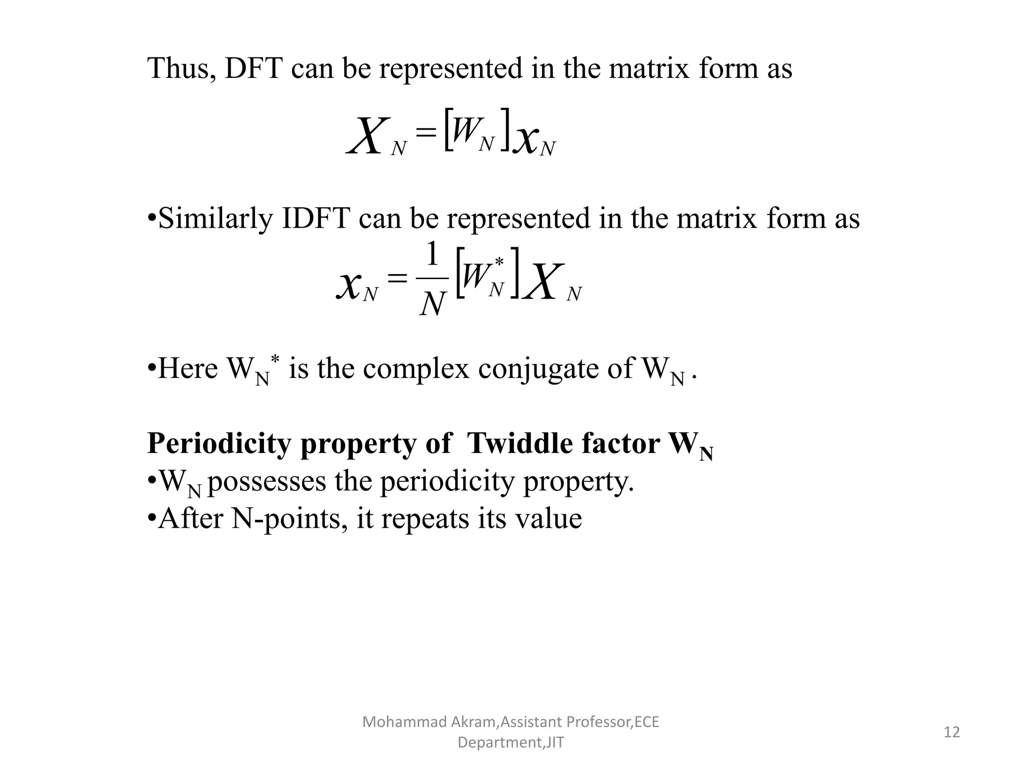 Discrete fourier transform | PPTX