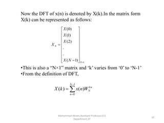 Discrete fourier transform | PPTX