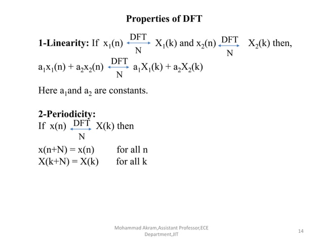Discrete fourier transform | PPTX