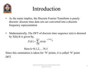 Discrete fourier transform | PPTX
