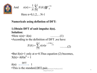 Discrete fourier transform | PPTX