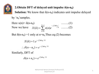 Discrete fourier transform | PPTX