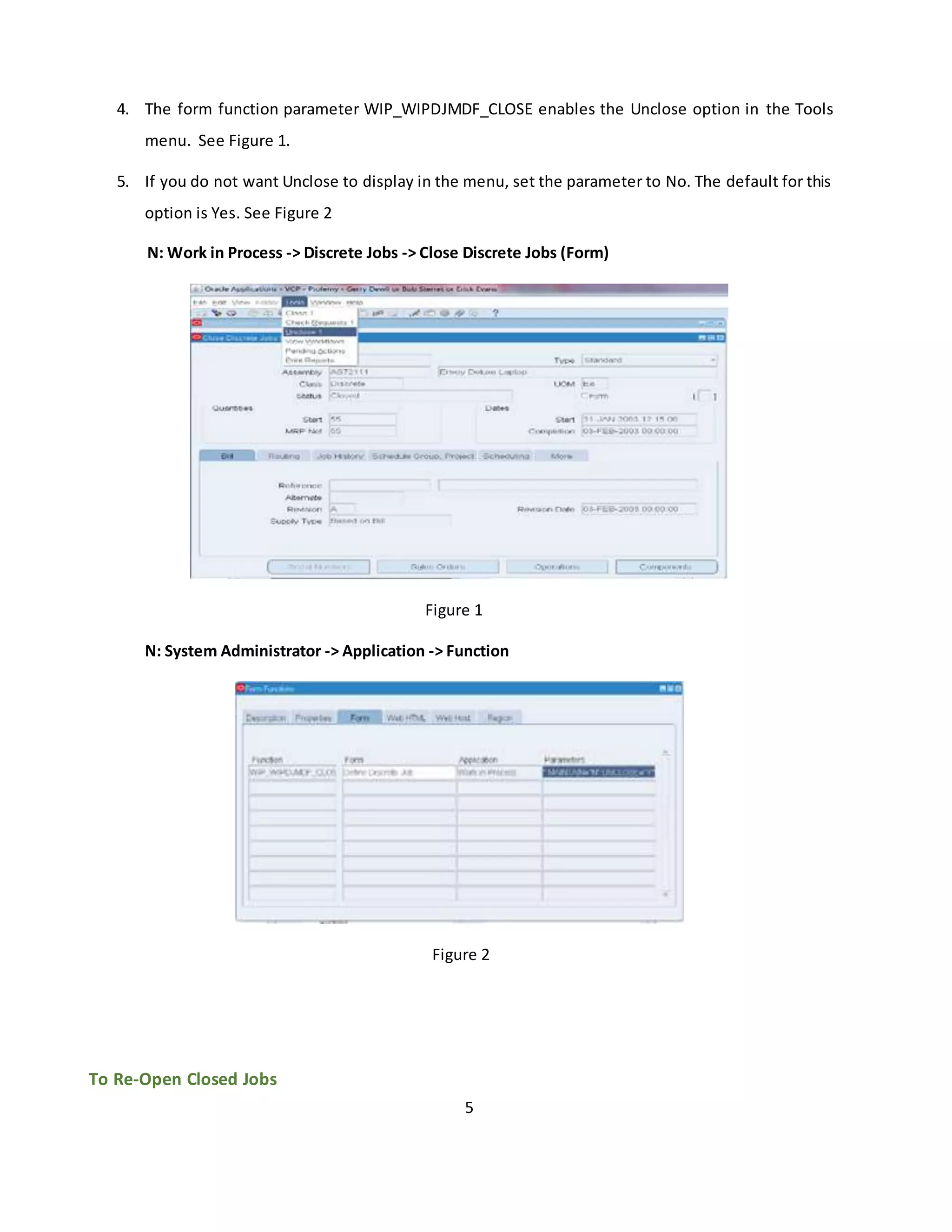 Discrete Job Closure Process | DOCX