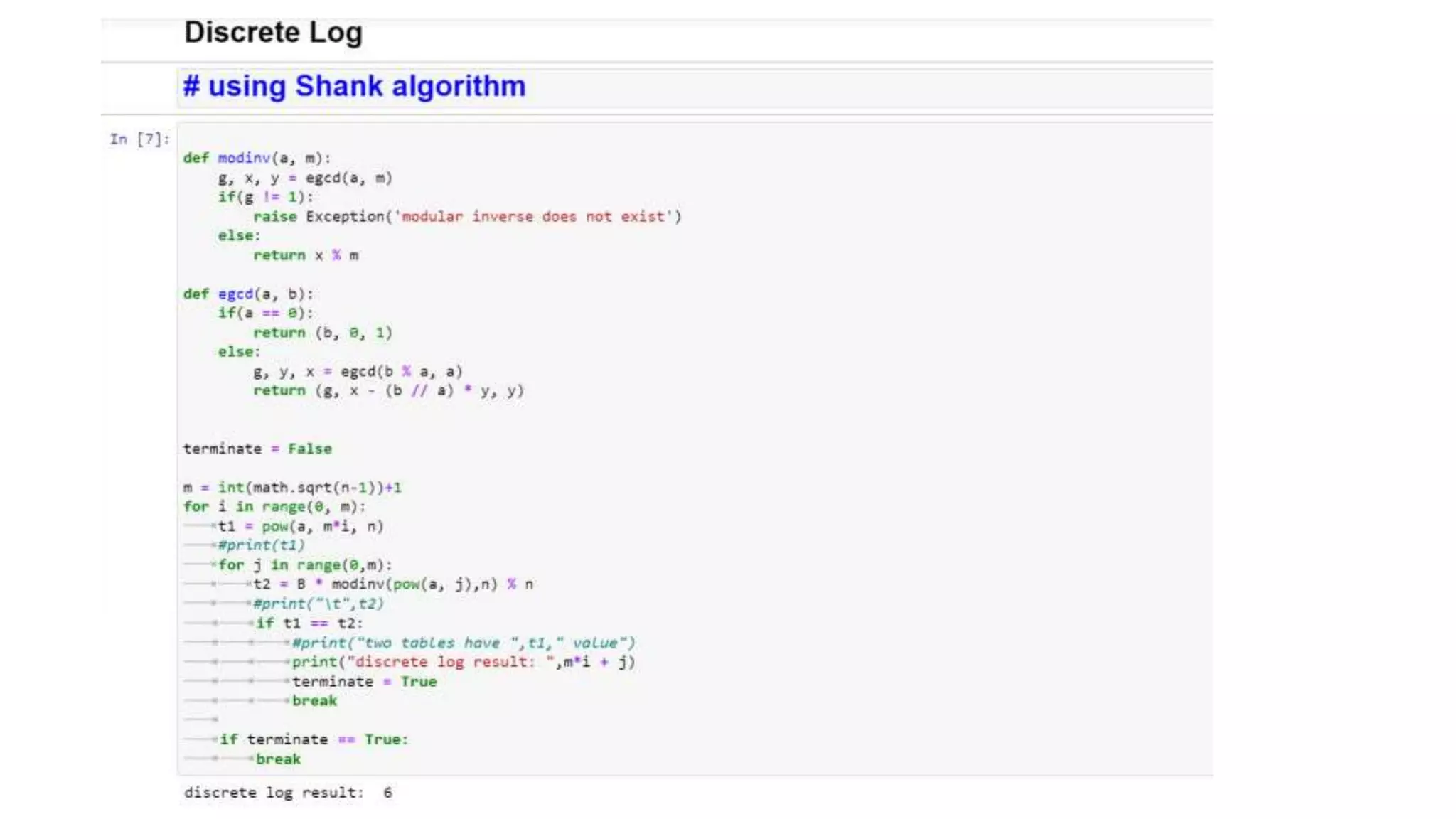 Discrete Logarithm Algorithm Pptx
