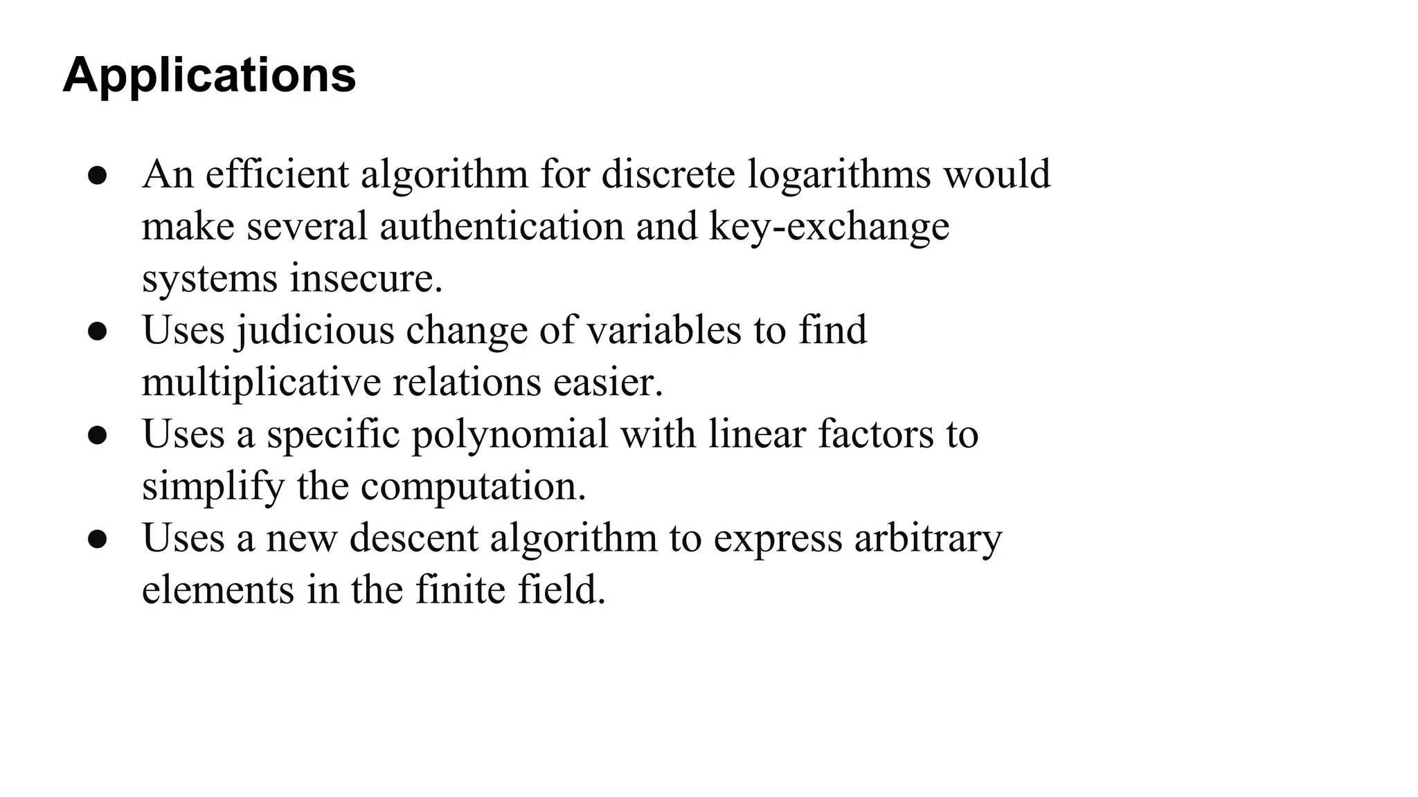 Discrete Logarithm Algorithm Pptx