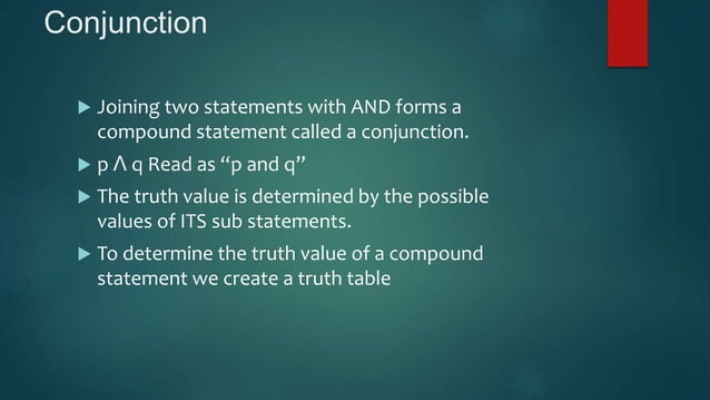 Discrete math Truth Table | PPTX
