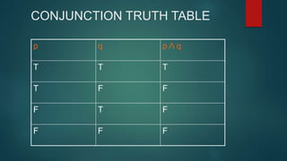 Discrete math Truth Table | PPTX