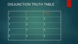 Discrete math Truth Table | PPTX