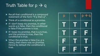 Discrete math Truth Table