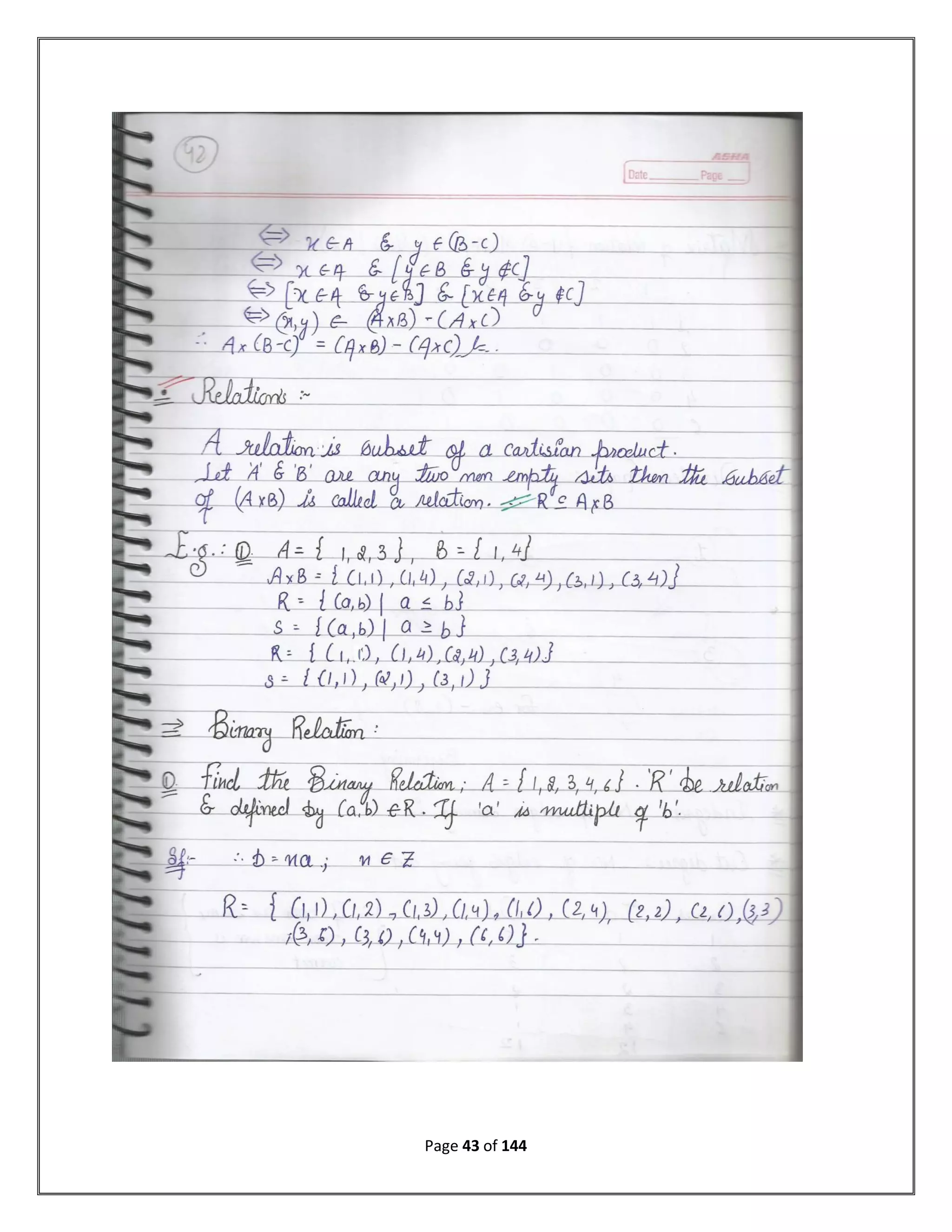 Discrete mathematical structure complete notes of 3rd semester B.tech ... Discrete mathematical structure complete notes of 3rd semester B.tech ...