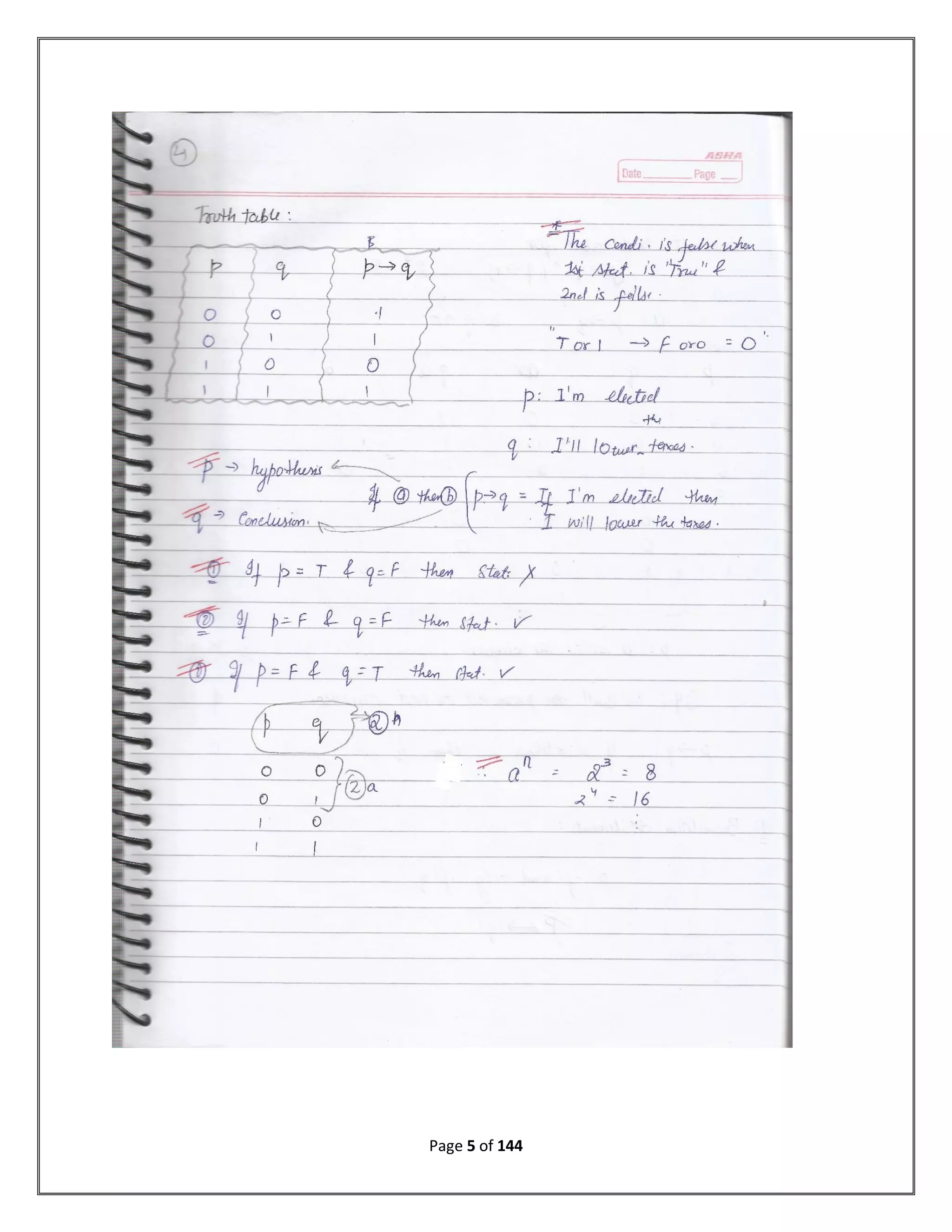 Discrete Mathematical Structure Complete Notes Of 3rd Semester Btech