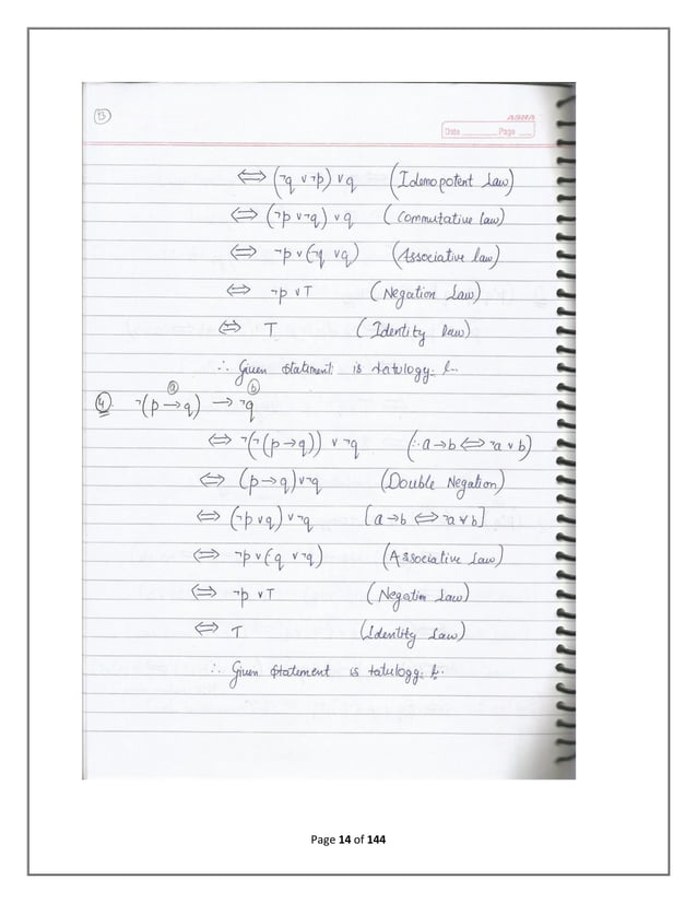 Discrete Mathematical Structure Complete Notes Of 3rd Semester Btech