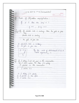 Discrete mathematical structure complete notes of 3rd semester B.tech ...