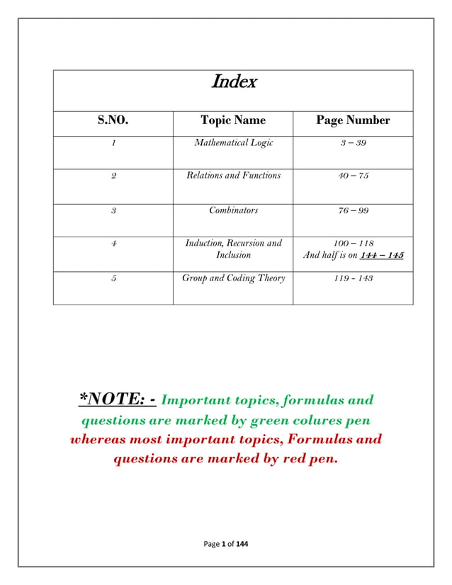 Discrete mathematical structure complete notes of 3rd semester B.tech ...